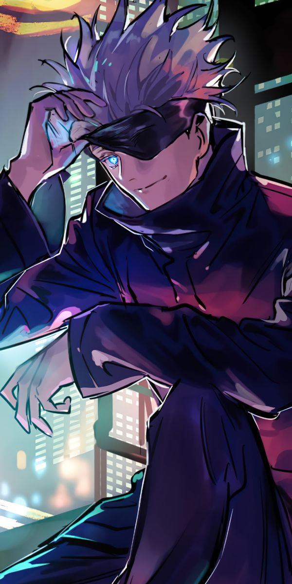 Phone wallpaper: Satoru Gojo, Jujutsu Kaisen, Anime, School Uniform ...