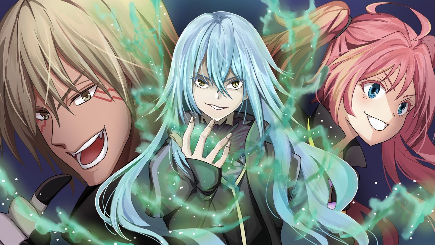 HDデスクトップ 壁紙: アニメ, リムル・テンペスト, ミリム・ナヴァ, 転生したらスライムだった件, ベニマル (転生したらスライムだった ...