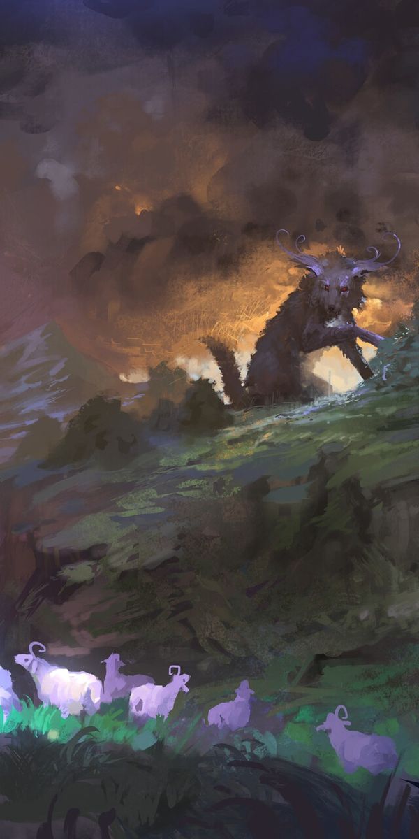 Desktop wallpaper: Fantasy, Animal, Monk, Sheep, Wolf, Fantasy Animals ...