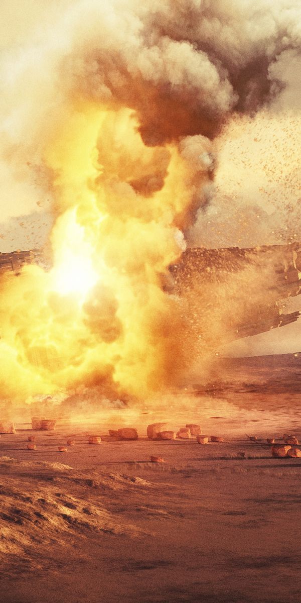 Desktop wallpaper: Sci Fi, Spaceship, Explosion, Fire 4K free download ...