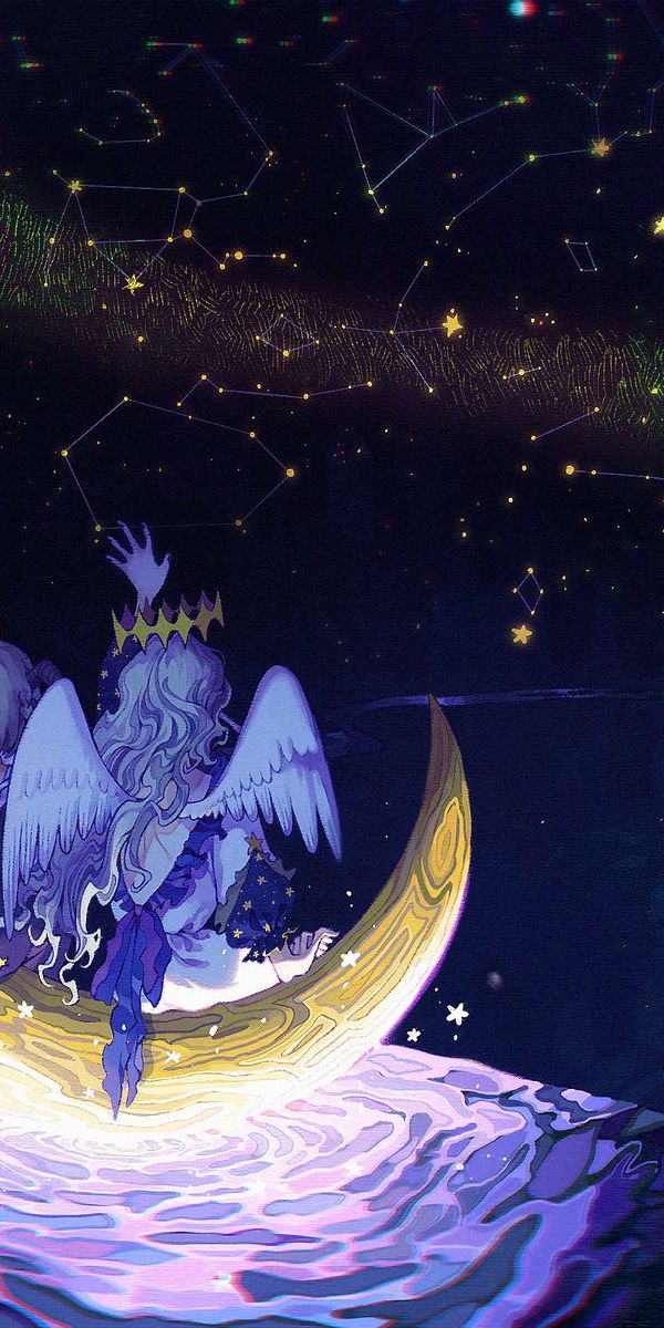 Fondo de pantalla para celular de Animado, Ángel, Cuernos, Cabello ...