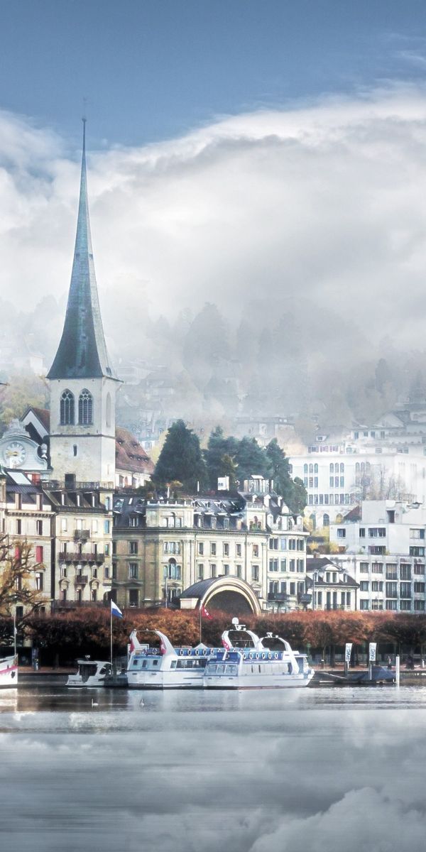 Desktop wallpaper: Switzerland, Man Made, Lucerne, Boat, Building, City ...
