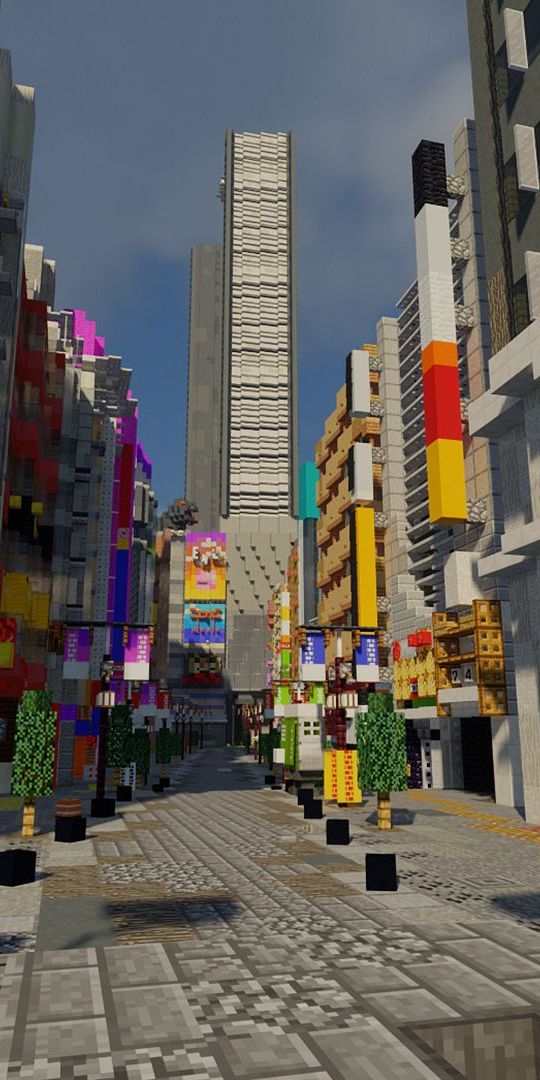 Phone wallpaper: Video Game, Minecraft, City, Shinjuku, Skyscraper 1030750