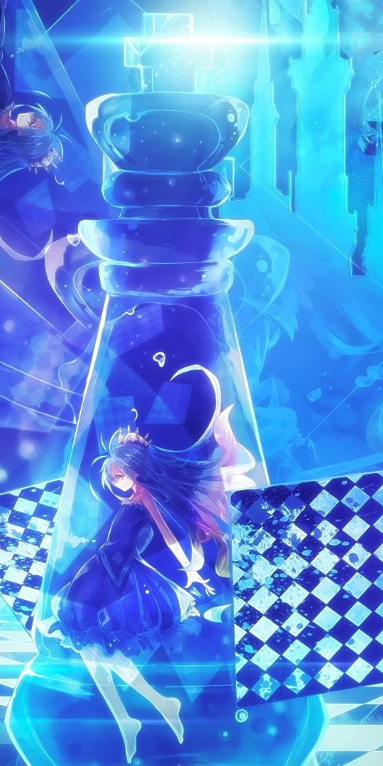 Phone wallpaper: Anime, No Game No Life, Chess, Shiro (No Game No Life ...
