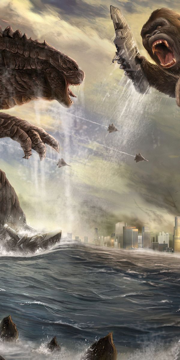 Phone wallpaper: Godzilla Vs Kong, King Kong, Movie, Godzilla 1018779