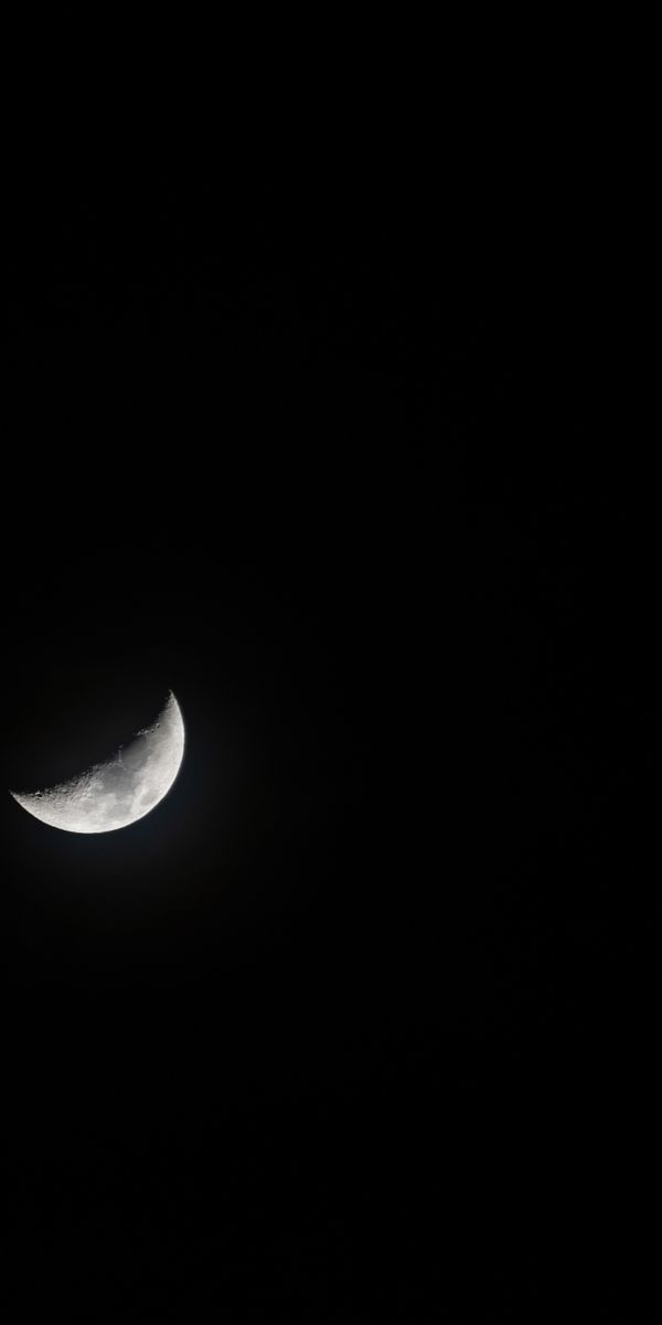 Phone wallpaper: Universe, Crescent, Night, Moon, Bw, Chb, Full Moon 53997