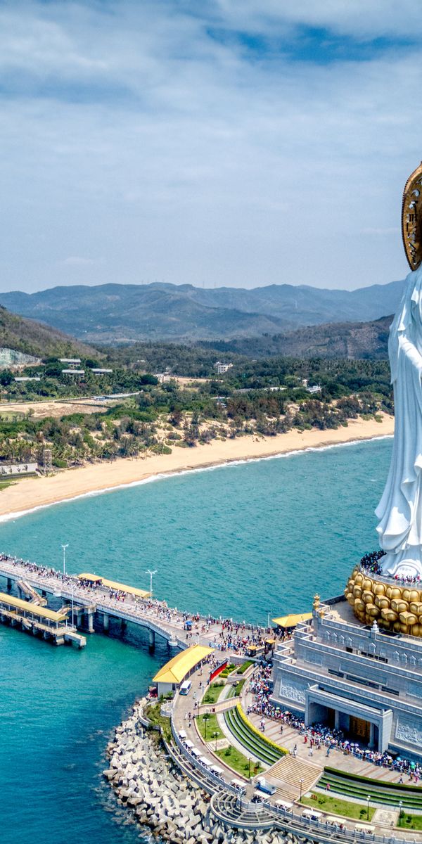 Desktop wallpaper: China, Man Made, Statue, Bridge, Buddhism, Landscape ...