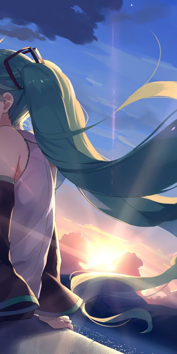Papel de parede HD para desktop: Anime, Vocaloid, Olhos Verdes, Cabelo ...