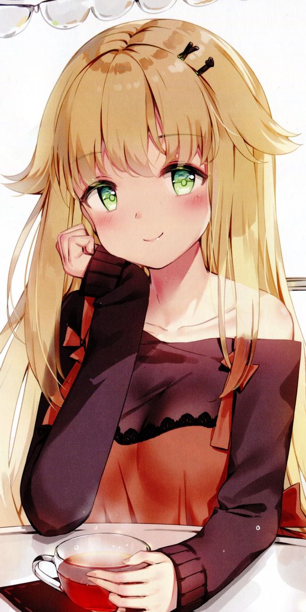 Phone wallpaper: Anime, Azur Lane, Long Hair, Blonde, Green Eyes ...