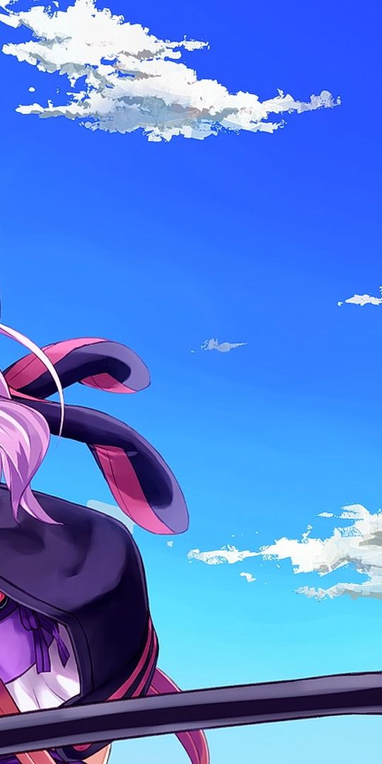 Desktop wallpaper: Anime, Vocaloid, Cloud, Long Hair, Purple Eyes ...