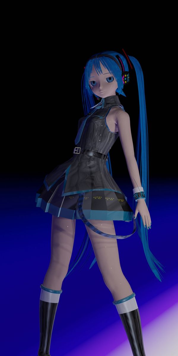 Desktop wallpaper: Anime, Vocaloid, Blender 3D, Blender, Blue Eyes ...