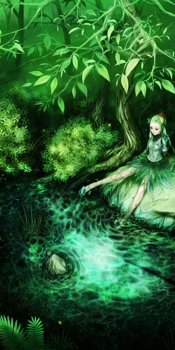 HD Desktop-Wallpaper: Wald, Fee, Fantasie, Druide, Elf, Teich, Baum ...