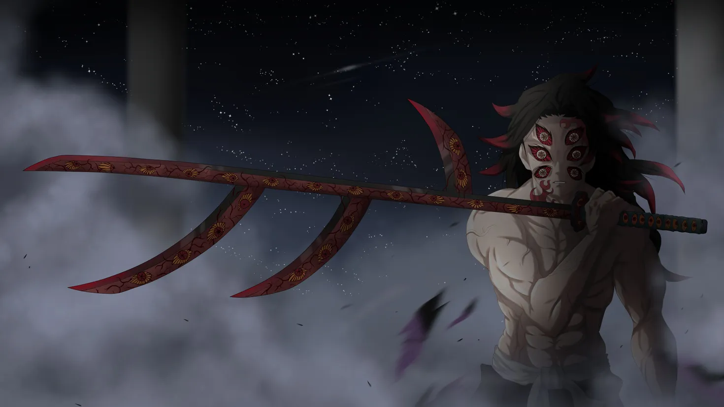 Desktop wallpaper: Kokushibo (Demon Slayer), Anime, Demon Slayer ...