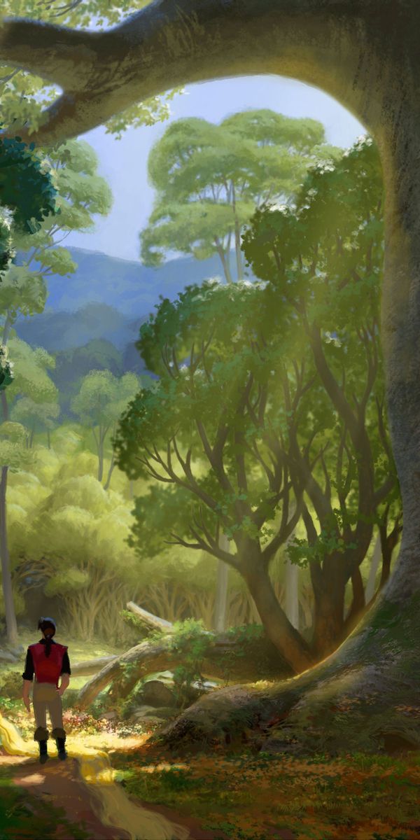 Phone wallpaper: Flynn Rider, Tangled, Movie, Forest, Sunbeam 817653