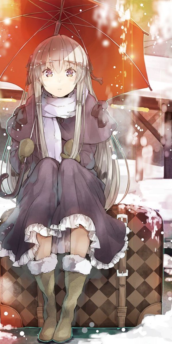 Desktop wallpaper: Anime, Yosuga No Sora, Snow, Sora Kasugano, Umbrella ...
