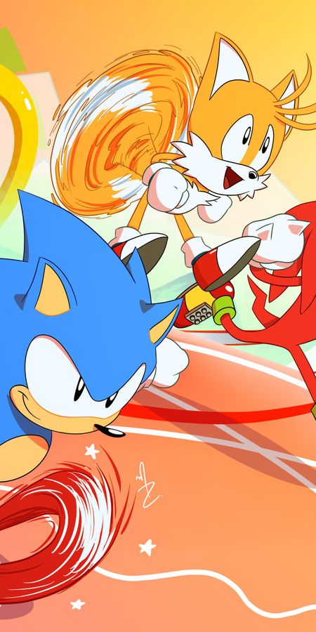 Phone wallpaper: Classic Sonic, Classic Tails, Sonic The Hedgehog ...