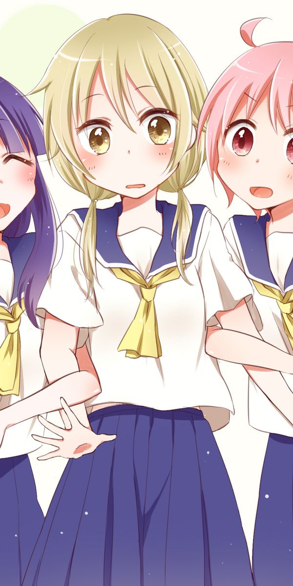 Fond d'écran HD: Animé, Yuyushiki, Yui Ichii, Yukari Hinata, Yuzuko ...