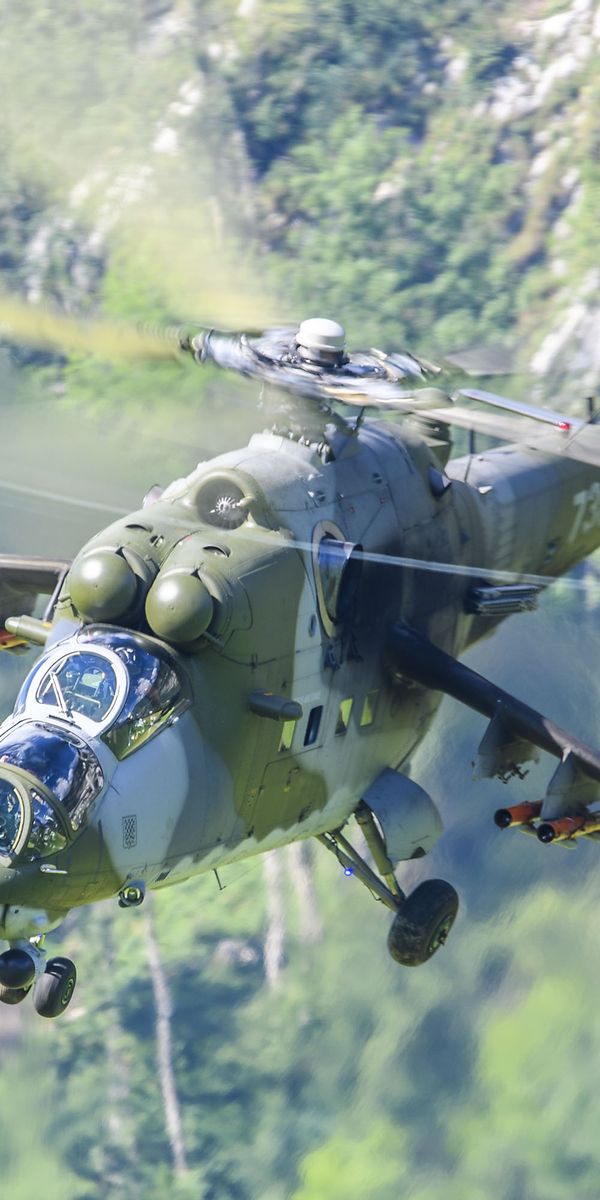 Phone wallpaper: Mil Mi 35, Military, Aircraft, Attack Helicopter ...