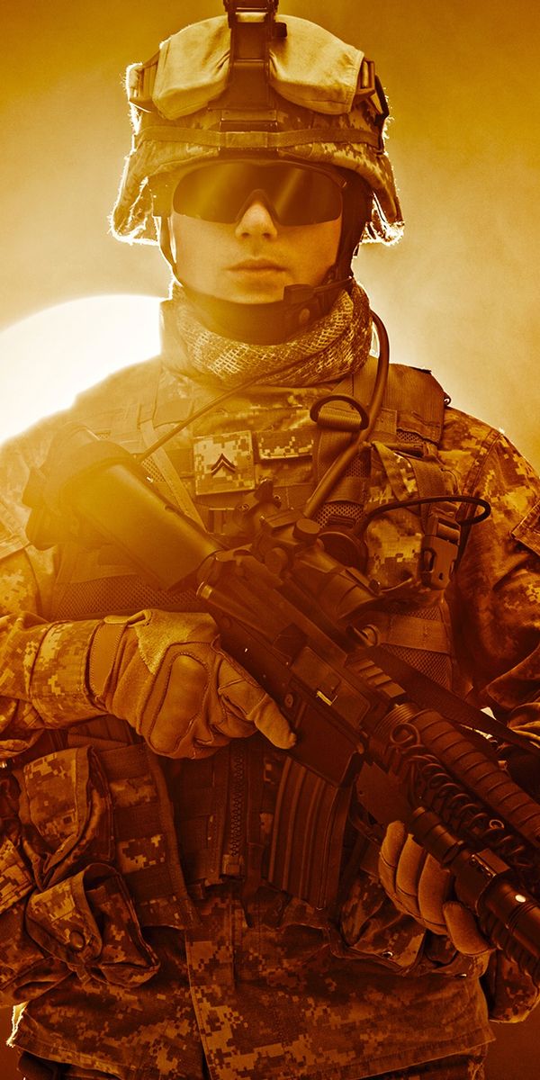 Desktop wallpaper: Military, Soldier, Assault Rifle, Weapon 4K free ...