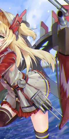 Phone wallpaper: Anime, Azur Lane, Admiral Hipper (Azur Lane) 1385515
