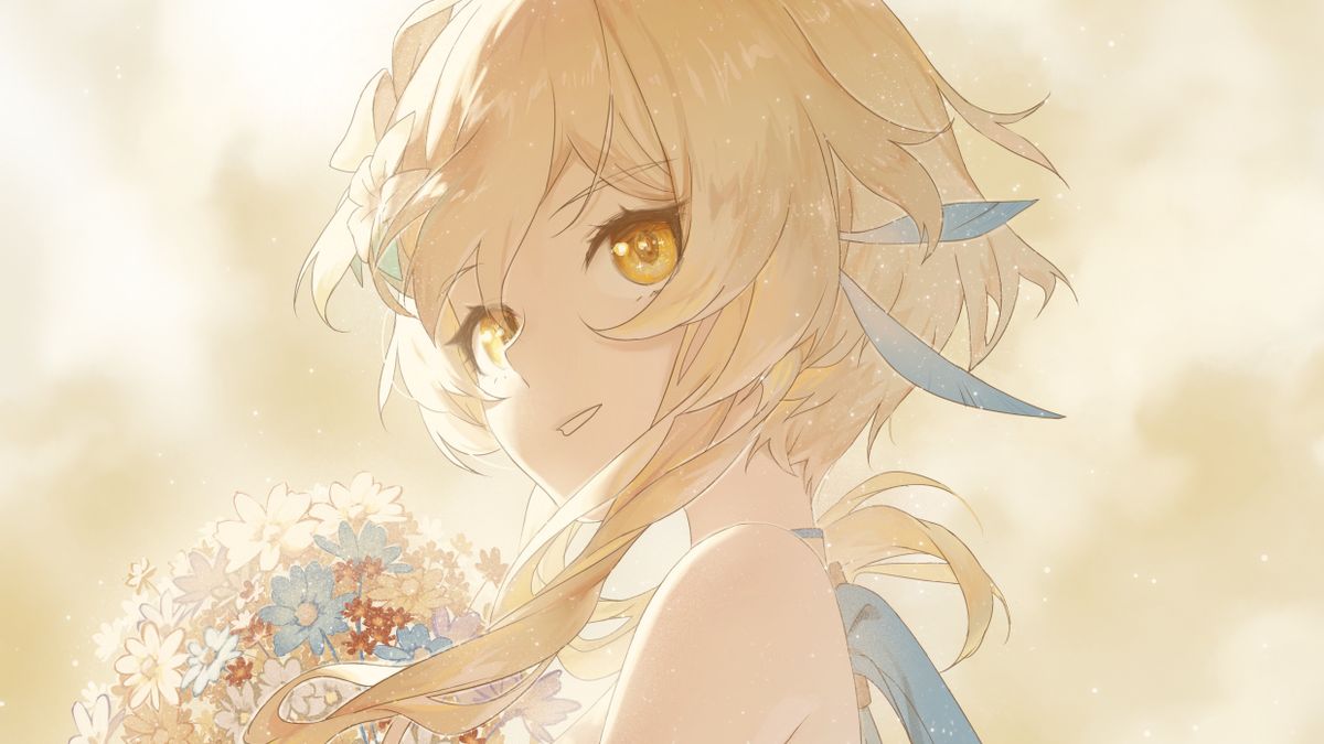 Lumine in a Dreamy Cloudscape - desktop wallpaper