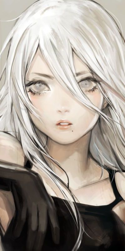 Desktop wallpaper: Video Game, Nier: Automata, Grey Eyes, White Hair ...