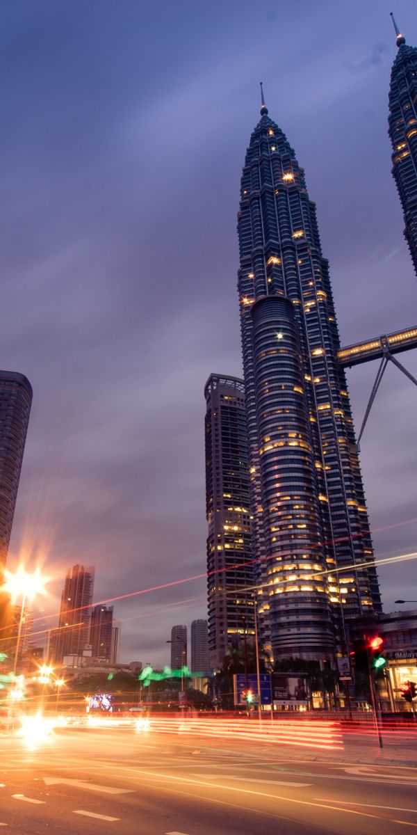 Phone wallpaper: Architecture, Tower, Night, Man Made, Petronas Towers ...