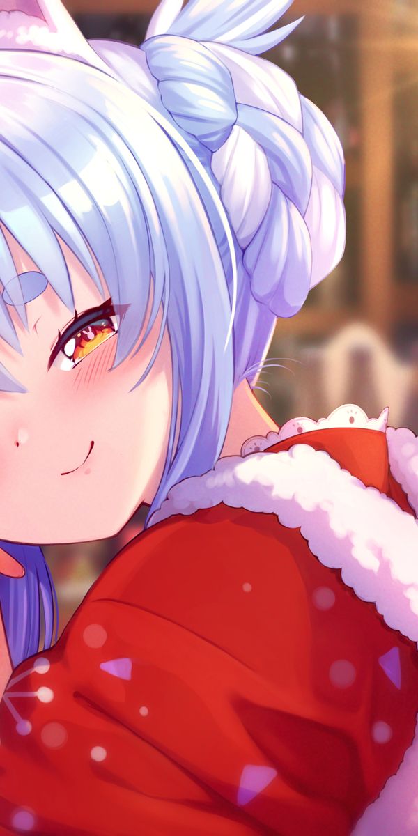 Desktop wallpaper: Blush, Usada Pekora, Anime, Virtual Youtuber, Blue ...