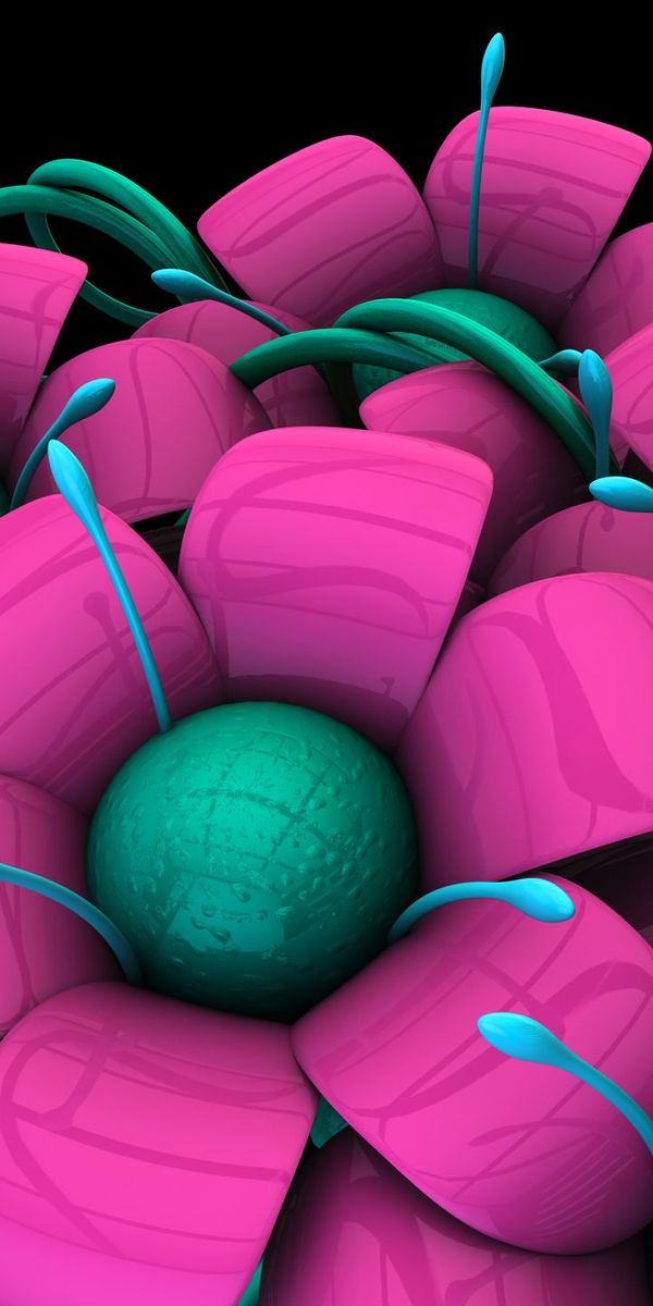 Phone wallpaper: 3D, Plant, Digital Art, Artistic, Cgi, Flower 160749