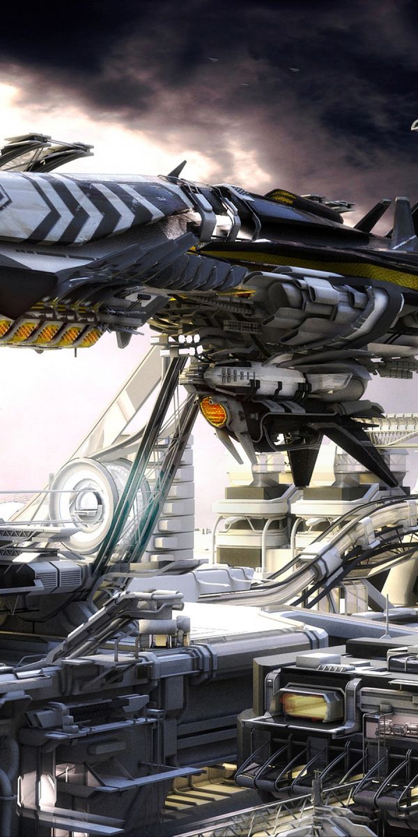 Desktop wallpaper: Sci Fi, Spaceport, Futuristic, Spaceship 4K free ...