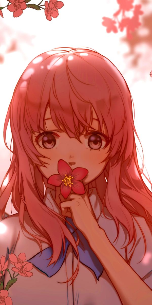 Phone wallpaper: Anime, Pink Hair, Shouko Nishimiya 1408229