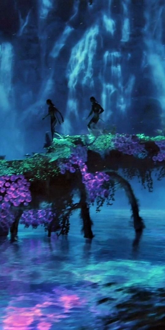 Phone wallpaper: Avatar, Movie, Bridge, Fantasy, Pond, Vine, Waterfall ...