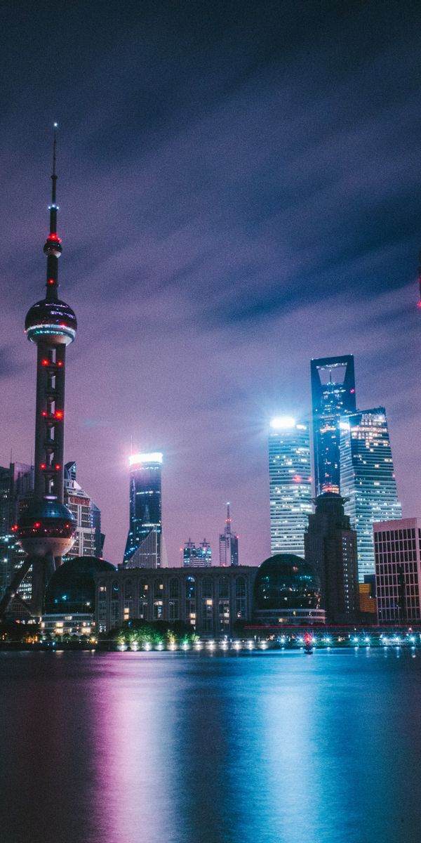 Desktop wallpaper: Man Made, Shanghai, City, Night, Oriental Pearl ...