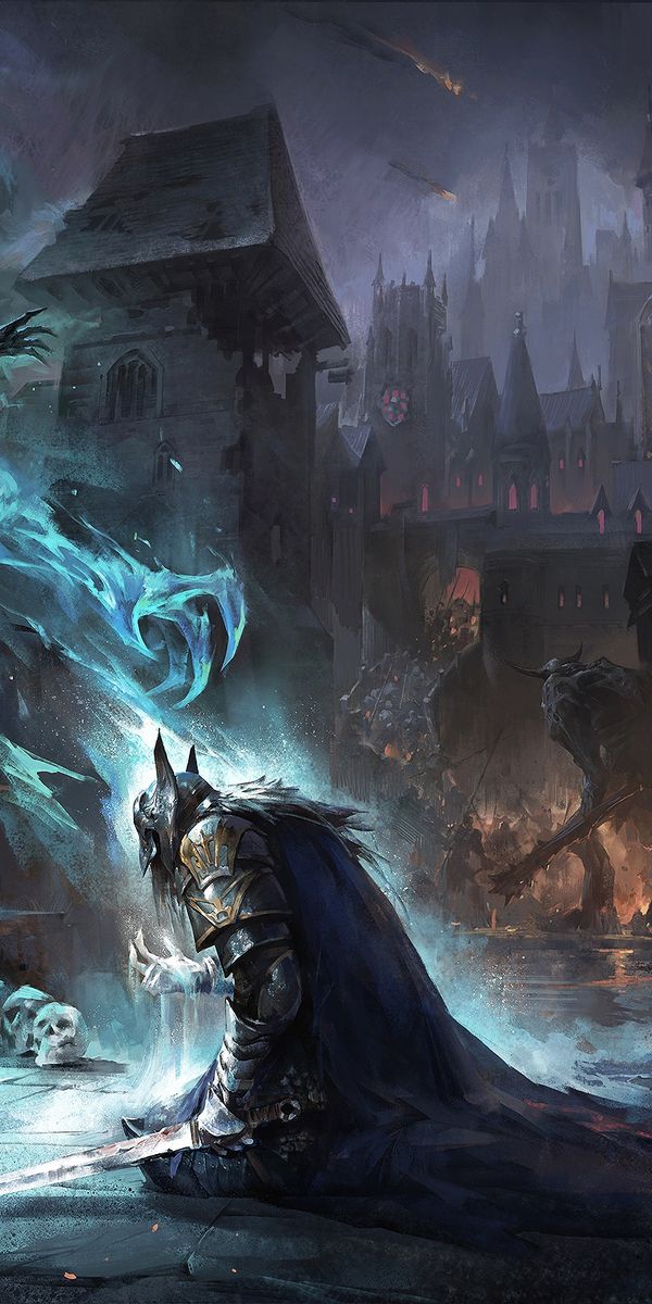 Phone wallpaper: Knight, Necromancer, Dark, Sorcerer, Creature, Undead ...