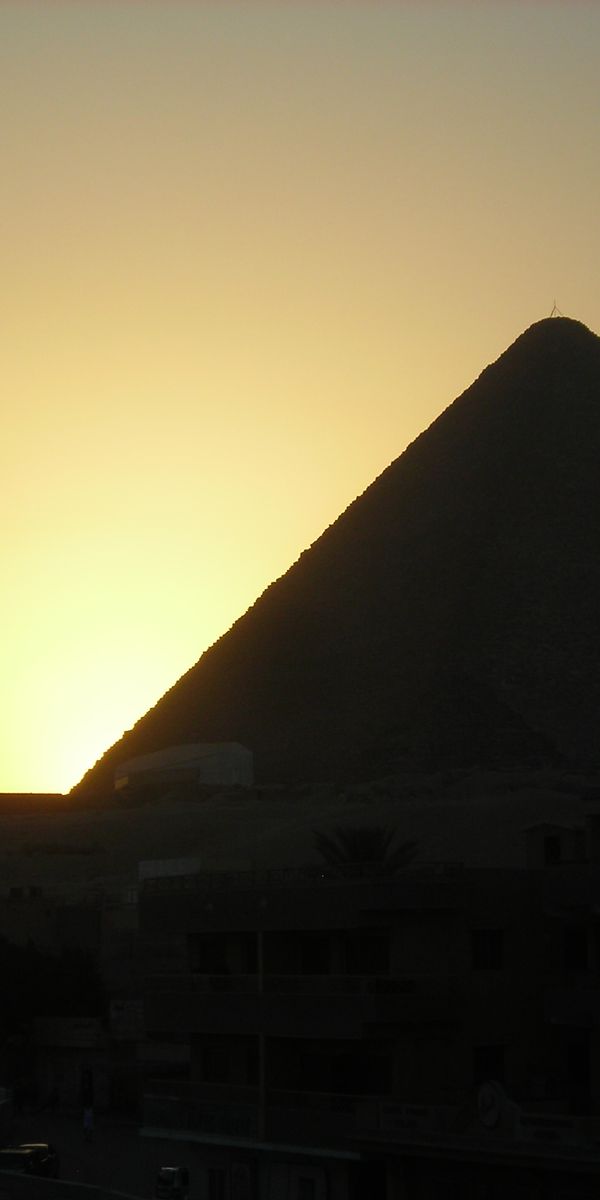Desktop wallpaper: Man Made, Pyramid, Sunset 4K free download for PC ...