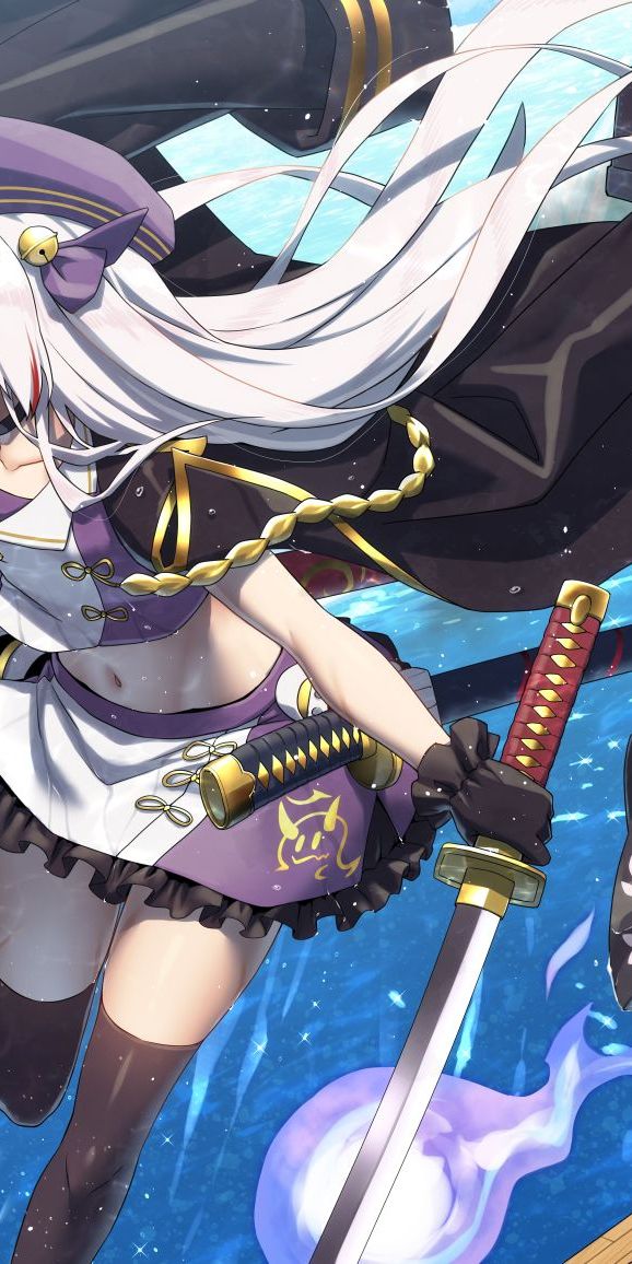 Phone wallpaper: Anime, Crossover, Azur Lane, Hololive, Nariki Ayame ...