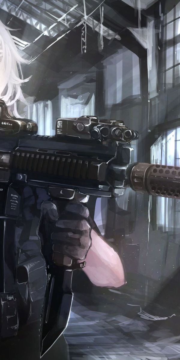 Desktop wallpaper: Anime, Weapon, Glove, Headdress, Red Eyes, Gun ...