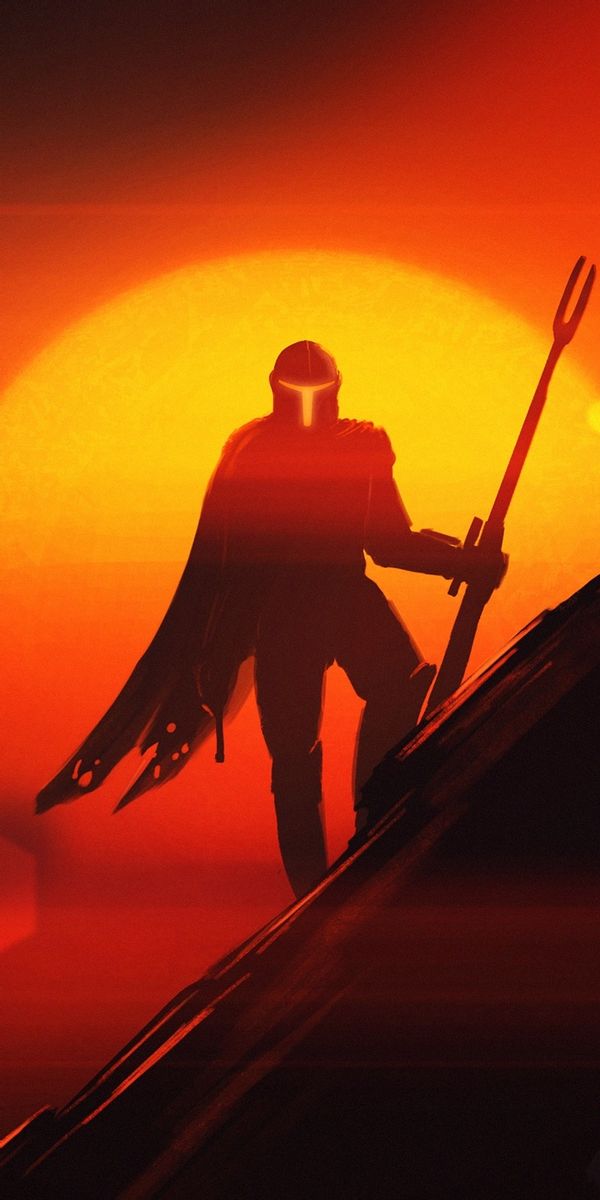Phone wallpaper: Tv Show, The Mandalorian, Sunset, Star Wars, The ...