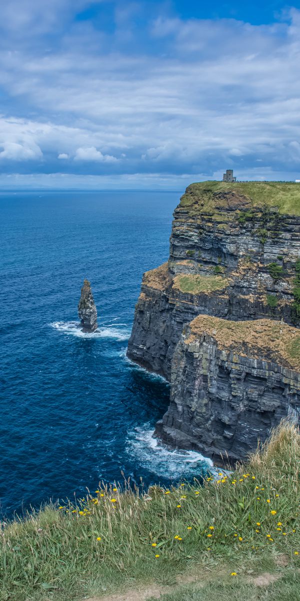 Phone wallpaper: Nature, Cliff, Horizon, Grass, Sea, Rock 121870