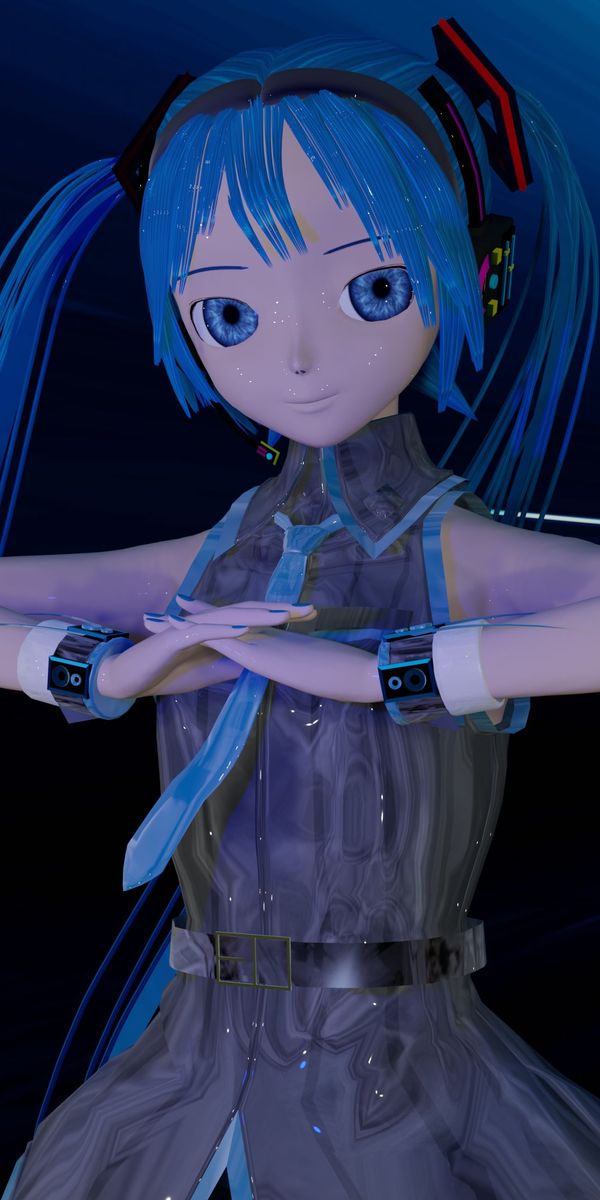Phone wallpaper: Anime, Vocaloid, Blender 3D, Blender, Blue Eyes, Blue ...