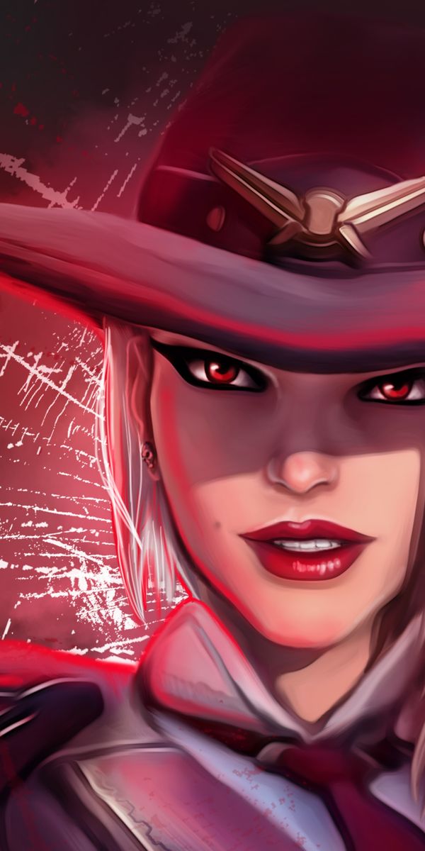 Desktop wallpaper: Face, Hat, Overwatch, Red Eyes, Video Game, White ...