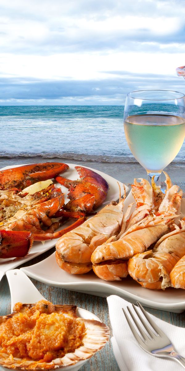 Desktop wallpaper: Food, Seafood, Horizon, Ocean, Shrimp 4K free ...
