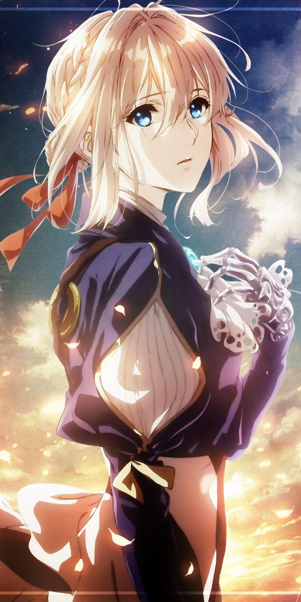 Phone wallpaper: Anime, Violet Evergarden, Blue Eyes, Blonde, Violet ...