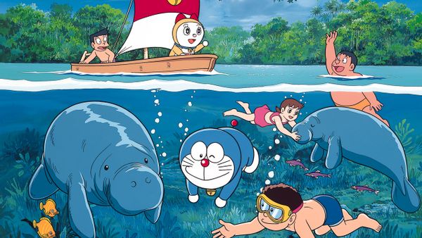 Doraemon and Friends Underwater Adventure Wallpaper