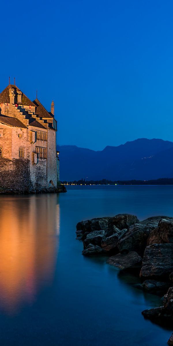 Phone wallpaper: Switzerland, Man Made, Château De Chillon, Castle ...