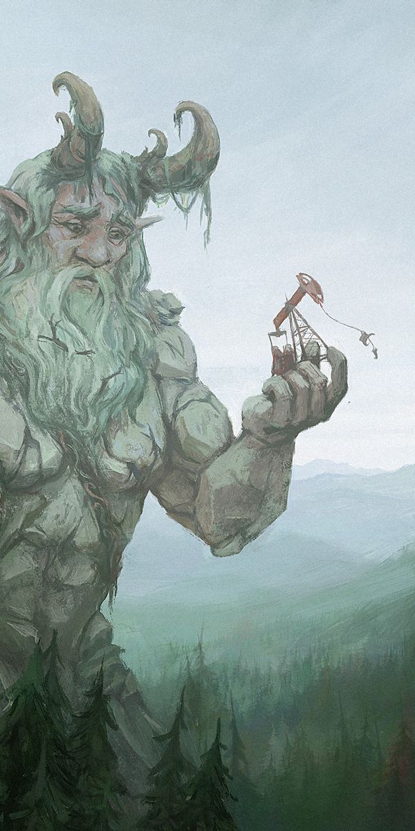 Phone wallpaper: Landscape, Fantasy, Giant, Creature, Forest, Horns 892999