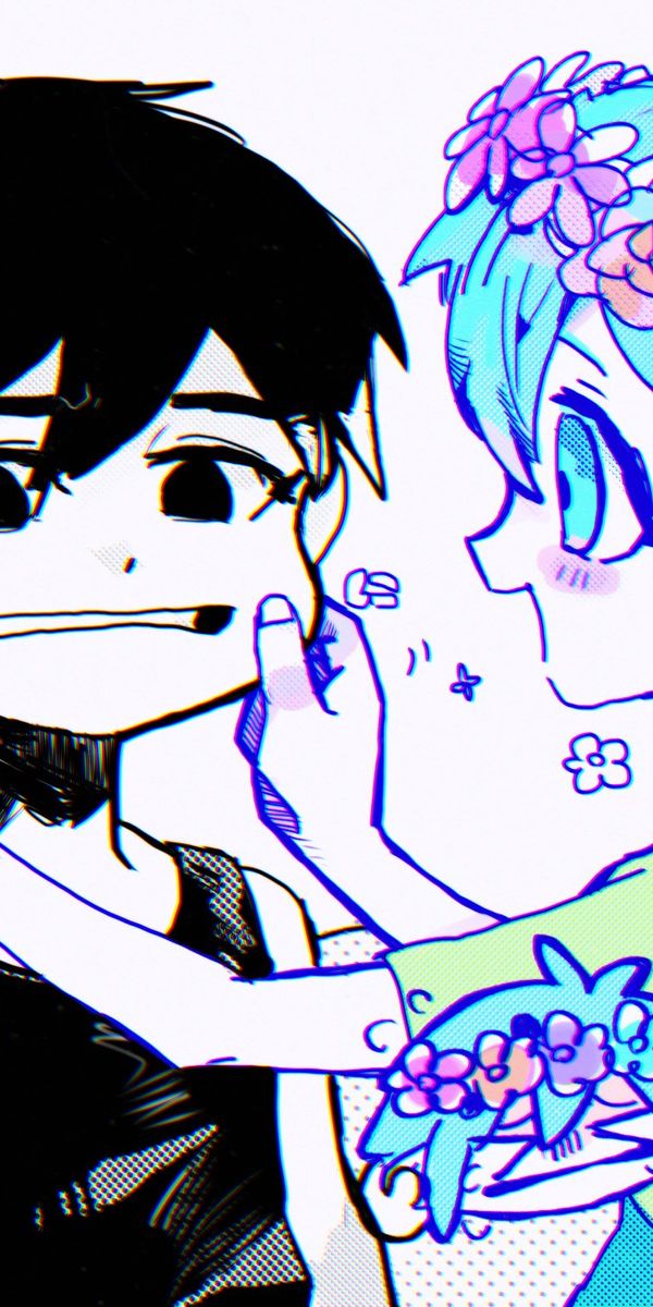Desktop wallpaper: Blue Hair, Video Game, Black Hair, Omori (Video Game ...