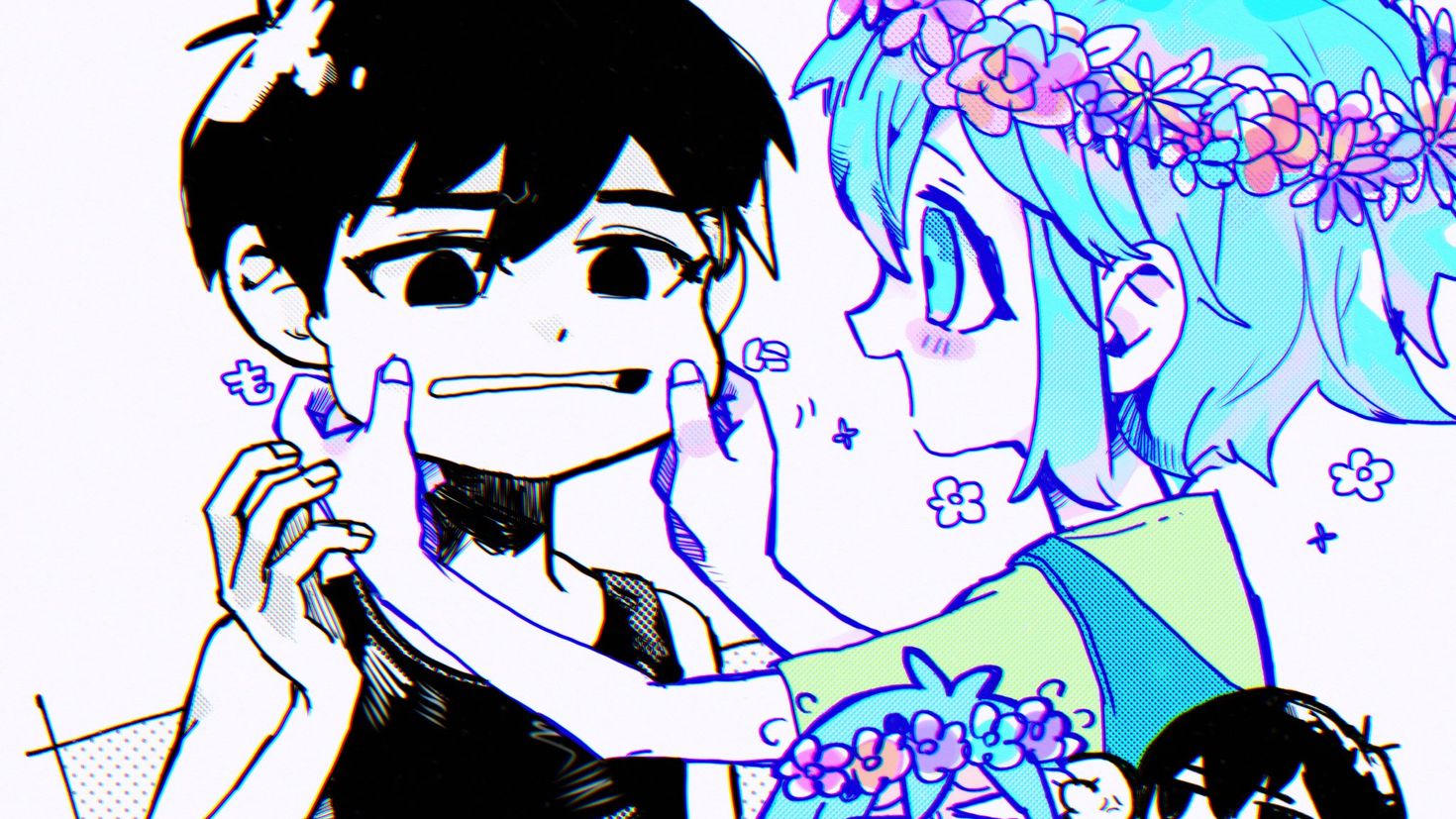 HD desktop wallpaper: Blue Hair, Video Game, Black Hair, Omori (Video ...