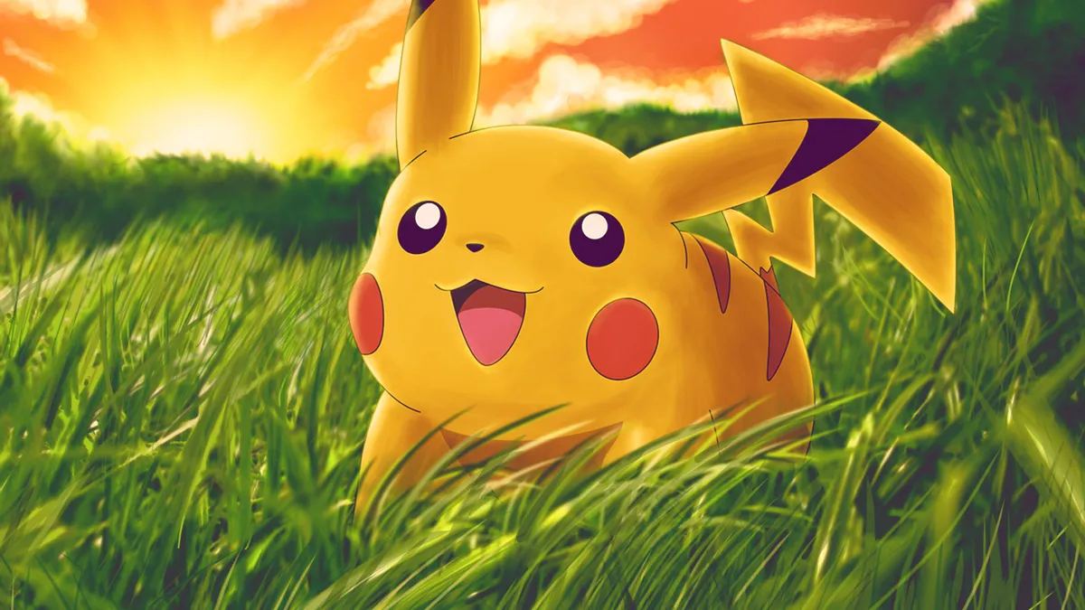Desktop wallpaper: Anime, Cute, Grass, Pokémon, Pikachu 4K free ...