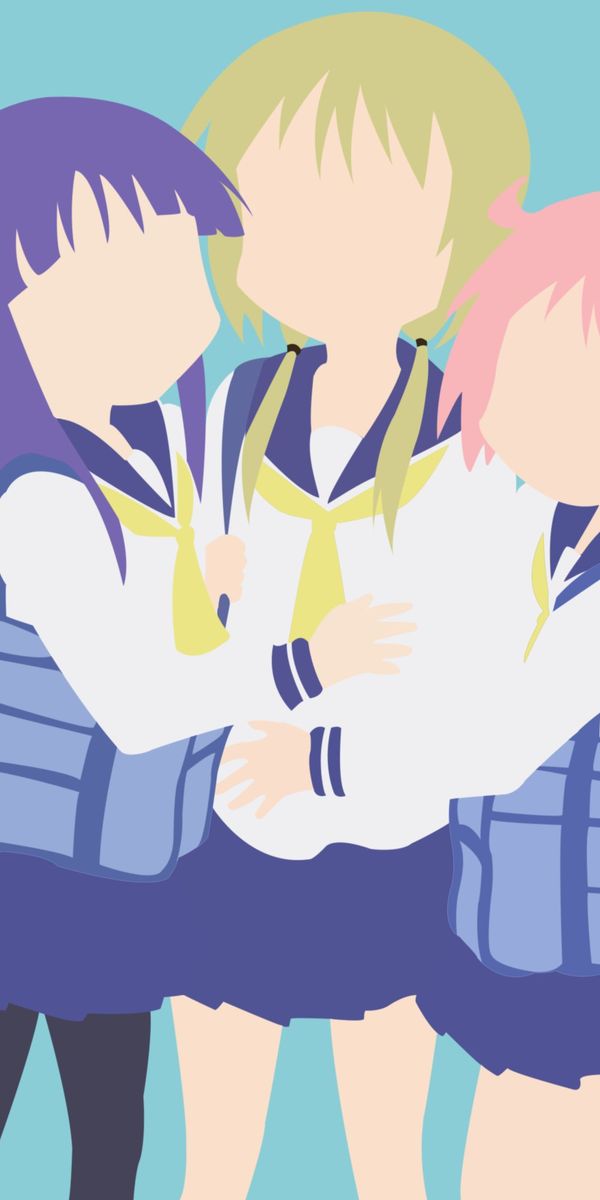 Desktop wallpaper: Anime, Yuyushiki, Minimalist, Yui Ichii, Yukari ...